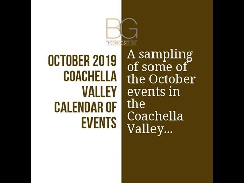 October 2019 Coachella Valley Calendar Of Events