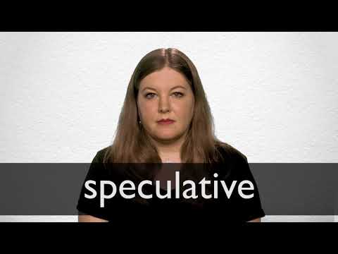 SPECULATIVE - Meaning & Translations | Collins English Dictionary