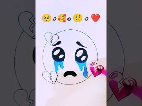 Broken Heart || Emoji satisfying creative art #creativeart #satisfying