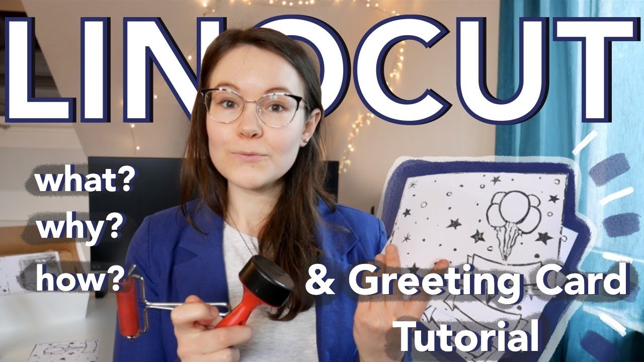Lino Cut and Printing for Beginners | Find Your Art Medium  Ep. 2 | Make a Linocut Greeting Card