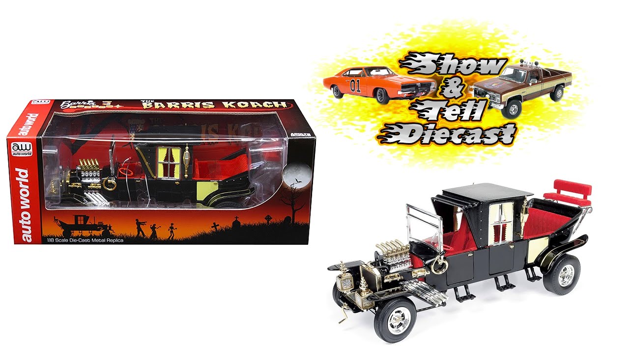 4K Show of Auto World AW233 1/18 Barris Munster Koach - The Munsters