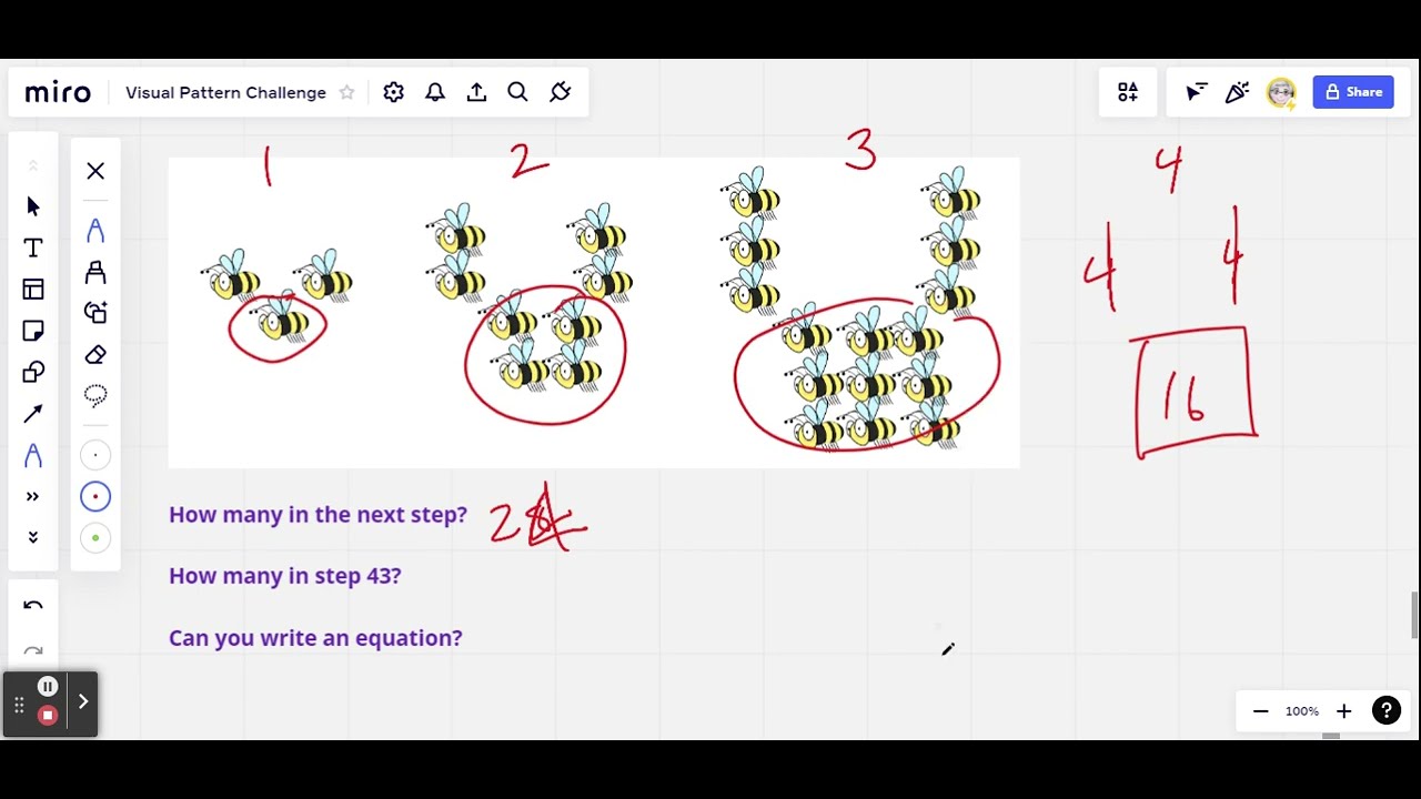 Visual Pattern Challenge 167 - bees!