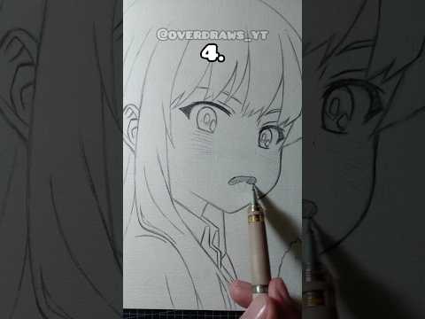 Anna Yamada 😍💕 Different Mouth Sketch!!! #shorts #anime #drawing