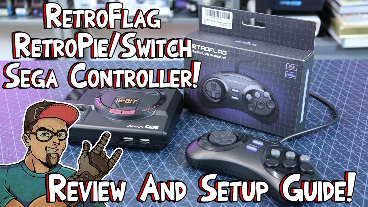 RetroFlag 6 Button Genesis Controller For Nintendo Switch & RetroPie! Review & Setup!