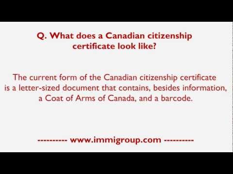 What does a Canadian citizenship certificate look like?