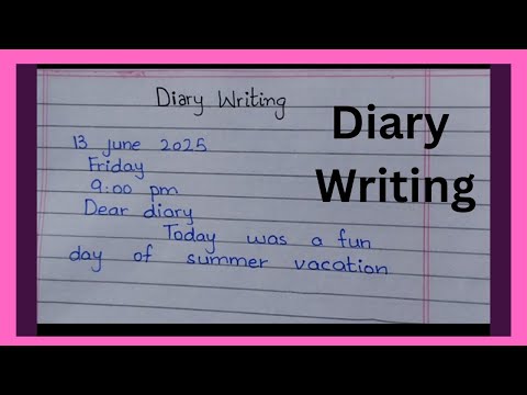 How to write diary entry in English| Diary writing in English|Diary writing