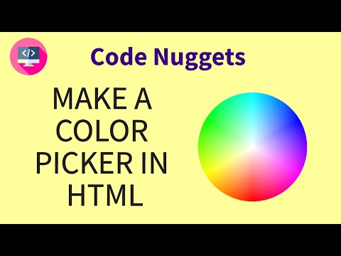 How To Make A COLOR PICKER In HTML