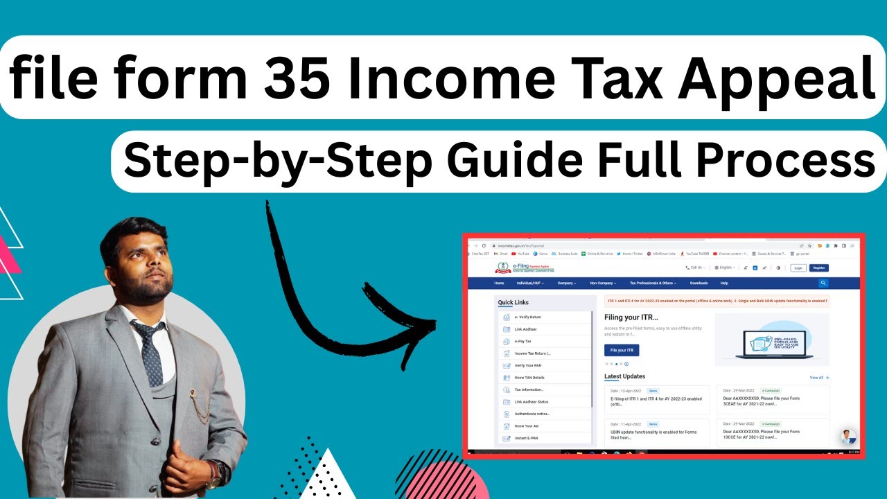 How to file form 35 Income Tax Appeal Online filing |  Step-by-Step Guide Full Process