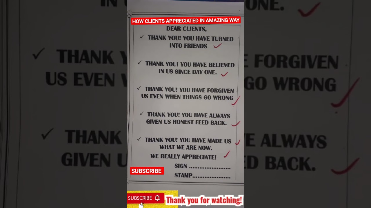 CLIENTS APPRECIATION MESSAGE. HOW TO APPRECIATE YOUR CLIENTS IN AMAZING WAY.