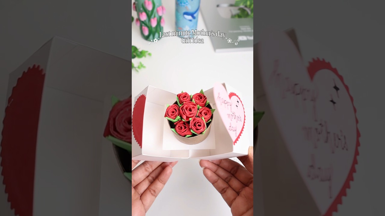 Surprise Mother's day Gift idea with JUST PAPER 💐✨ #diy