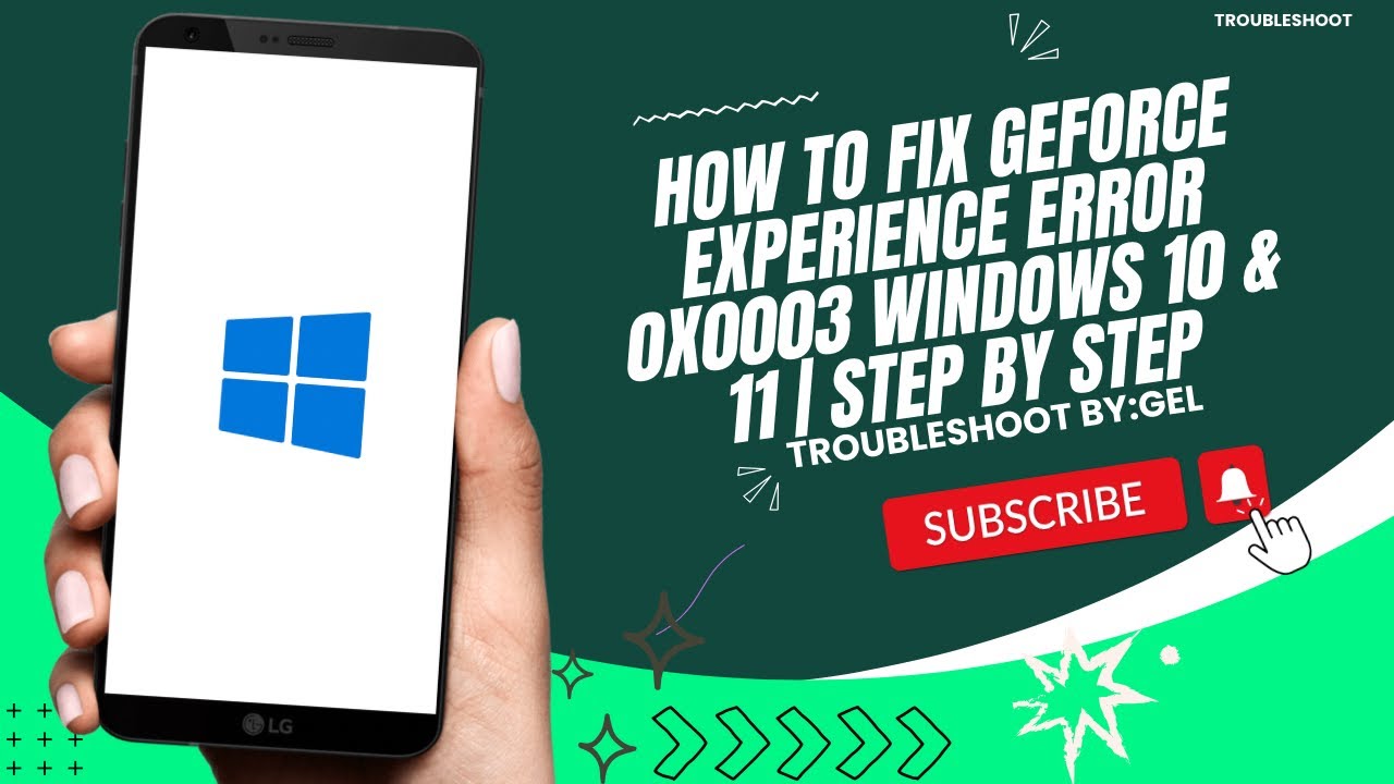 TROUBLESHOOT ⚙️ | HOW TO FIX GEFORCE EXPERIENCE ERROR 0X0003 WINDOWS 10 & 11 | STEP BY STEP