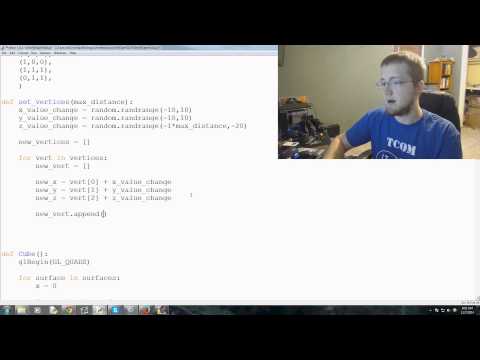 Learn Many Cubes OpenGL with PyOpenGL Python and PyGame 6 - Mind Luster