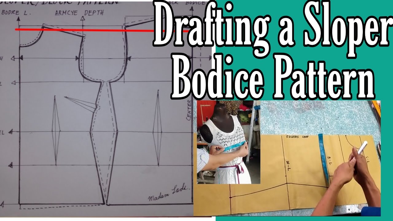 HOW TO DRAFT A BASIC BODICE PATTERN (an easy way) free pattern