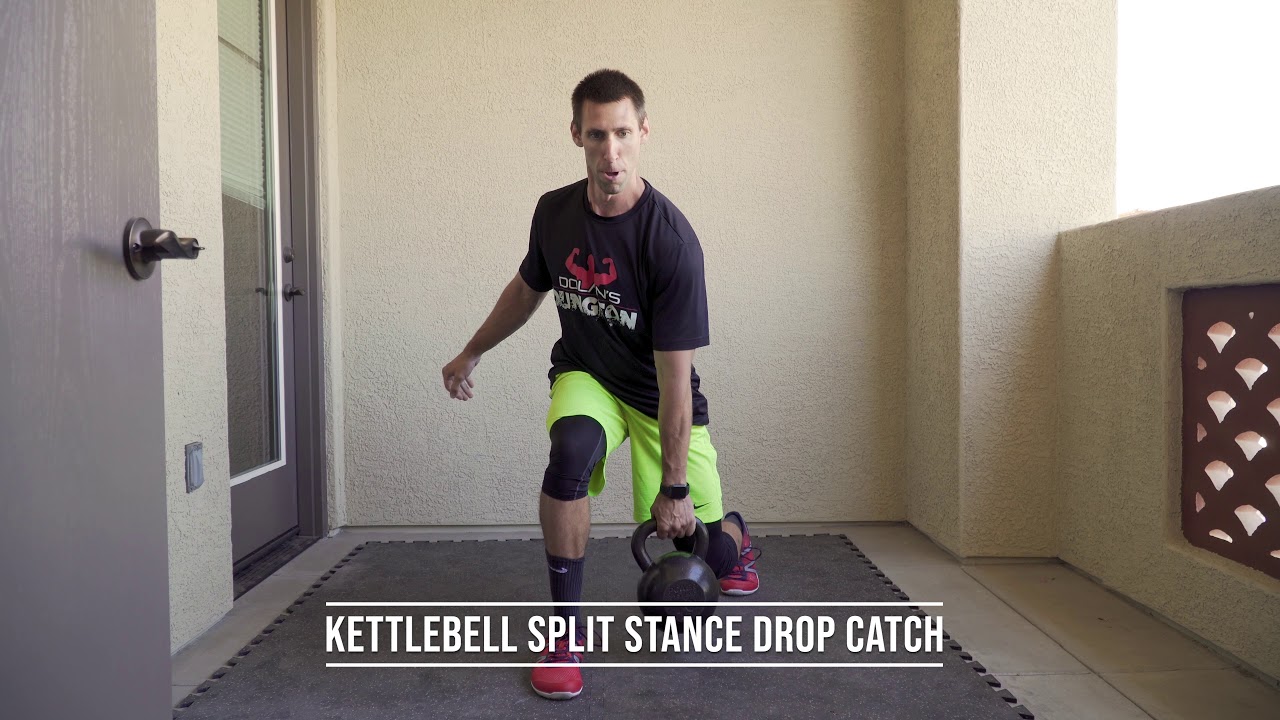 Kettlebell Split Stance Drop Catch