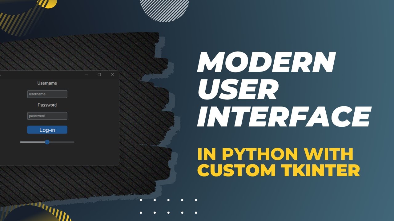 Modern User Interface in Python with  Custom Tkinter