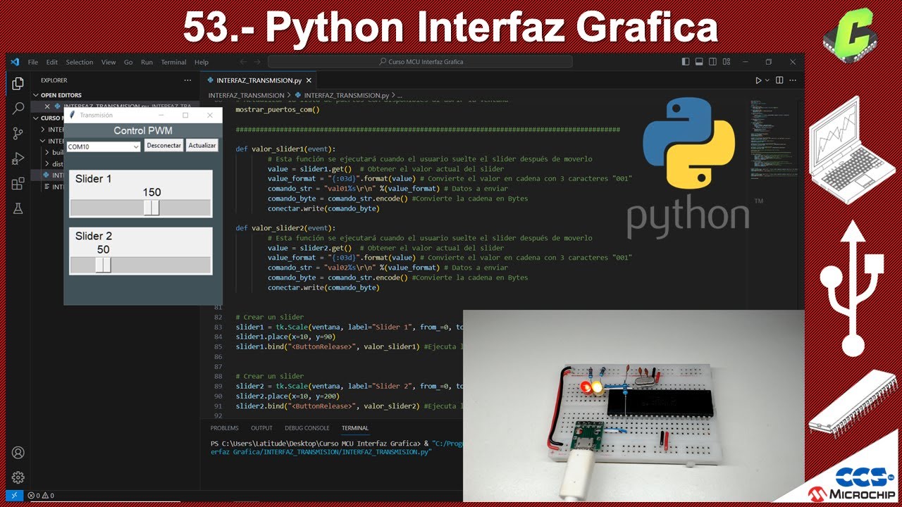 53.- Python Interfaz Gráfica | Curso Microcontroladores PIC