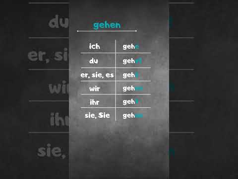 Verb Konjugation (Präsens): gehen #shorts #deutsch