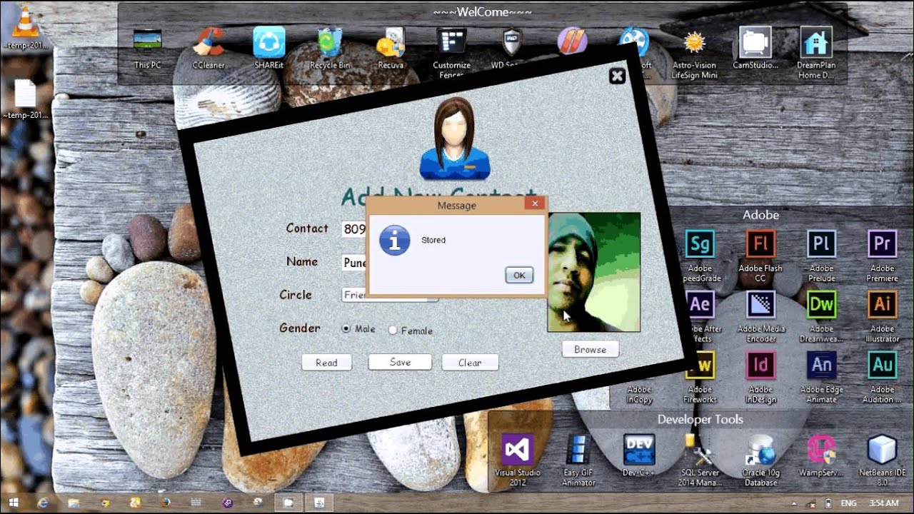 PhoneBook Management System Application In Java Swing