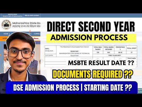 MSBTE Result | DSE Direct Second Year Admission | Admission Process | Documents Required | Diploma