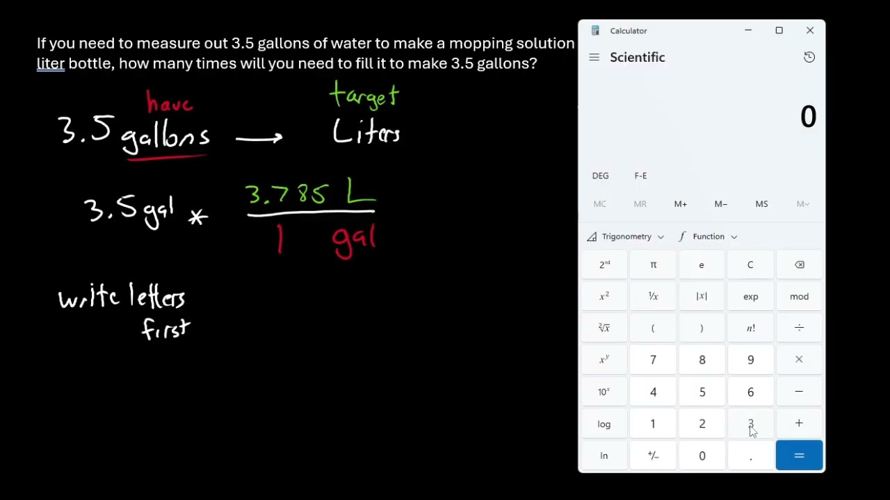 MAT 025   US to metric conversion practice