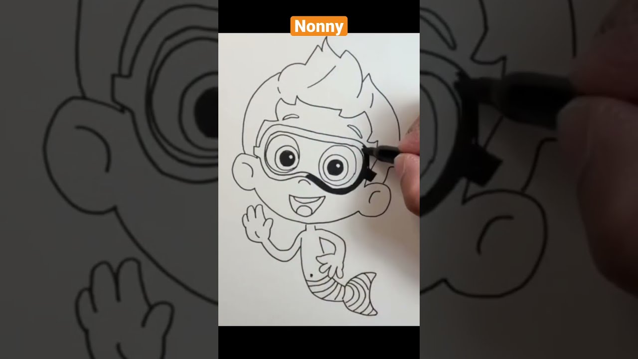 Nonny Drawing | Bubble Guppies #kidsshorts #shorts #drawing #kidsart #kidsvideo #bubbleguppies