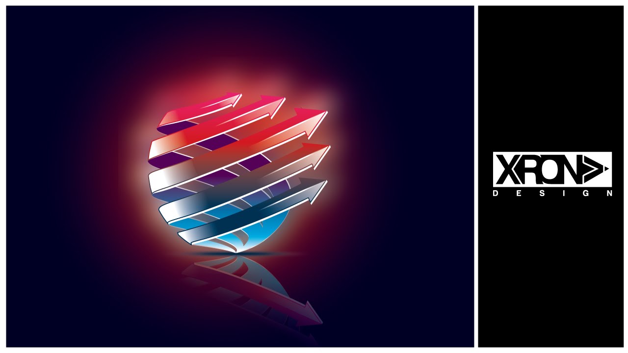 LOGO DESIGN - ARROWS vector 3D logo in Adobe Illustrator