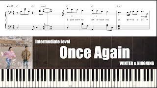 윈터 & 닝닝 (에스파) - ONCE AGAIN (우리들의 블루스 OST) (중급악보, 다장조포함) by Jinnie J楽譜