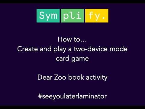 Symplify - how to...create and play a two-device mode card game