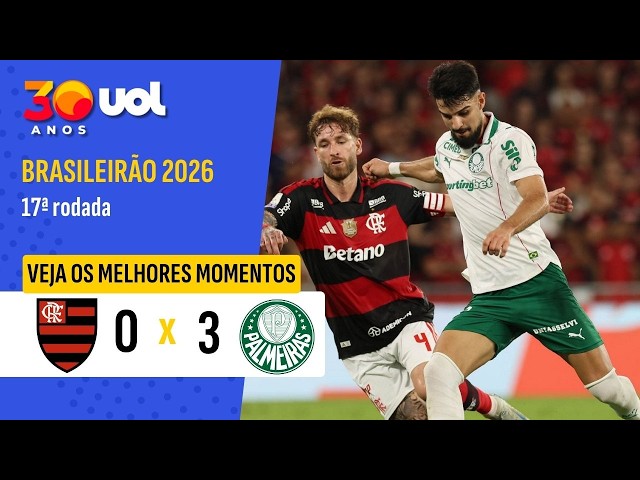 Palmeiras aproveita expulsão, bate Flamengo e abre 7 pontos no Brasileirão