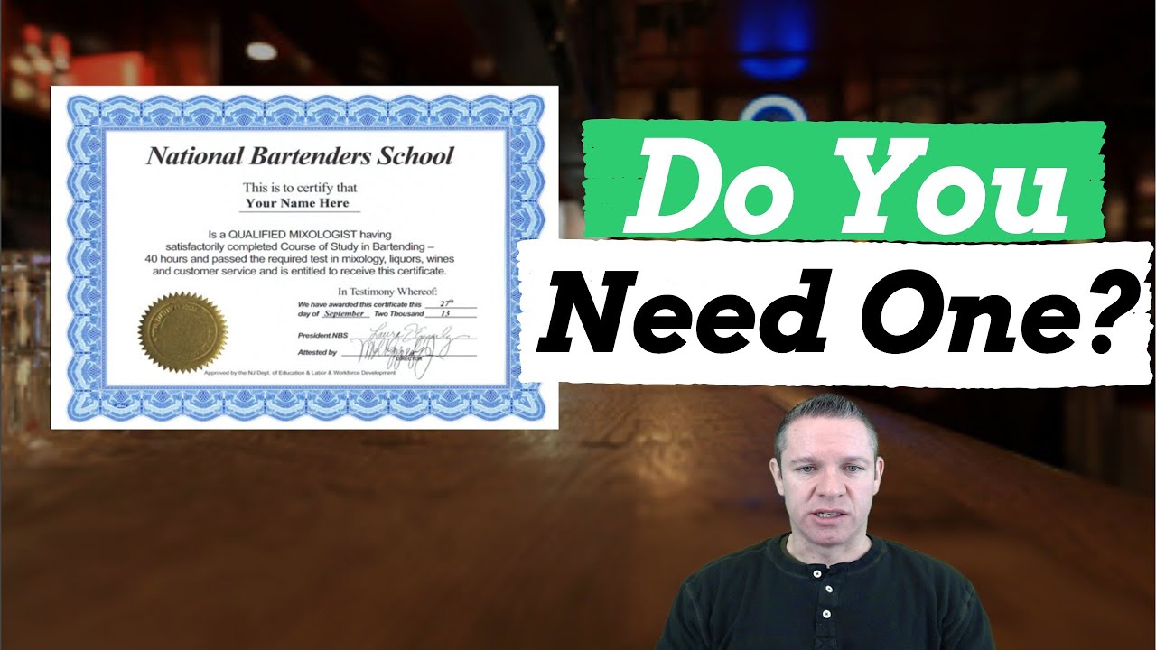 Bartender License/Certificate: Do You Need One?