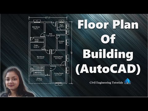 شرح How to draw a Floor Plan in AutoCAD | floor plan of building ...