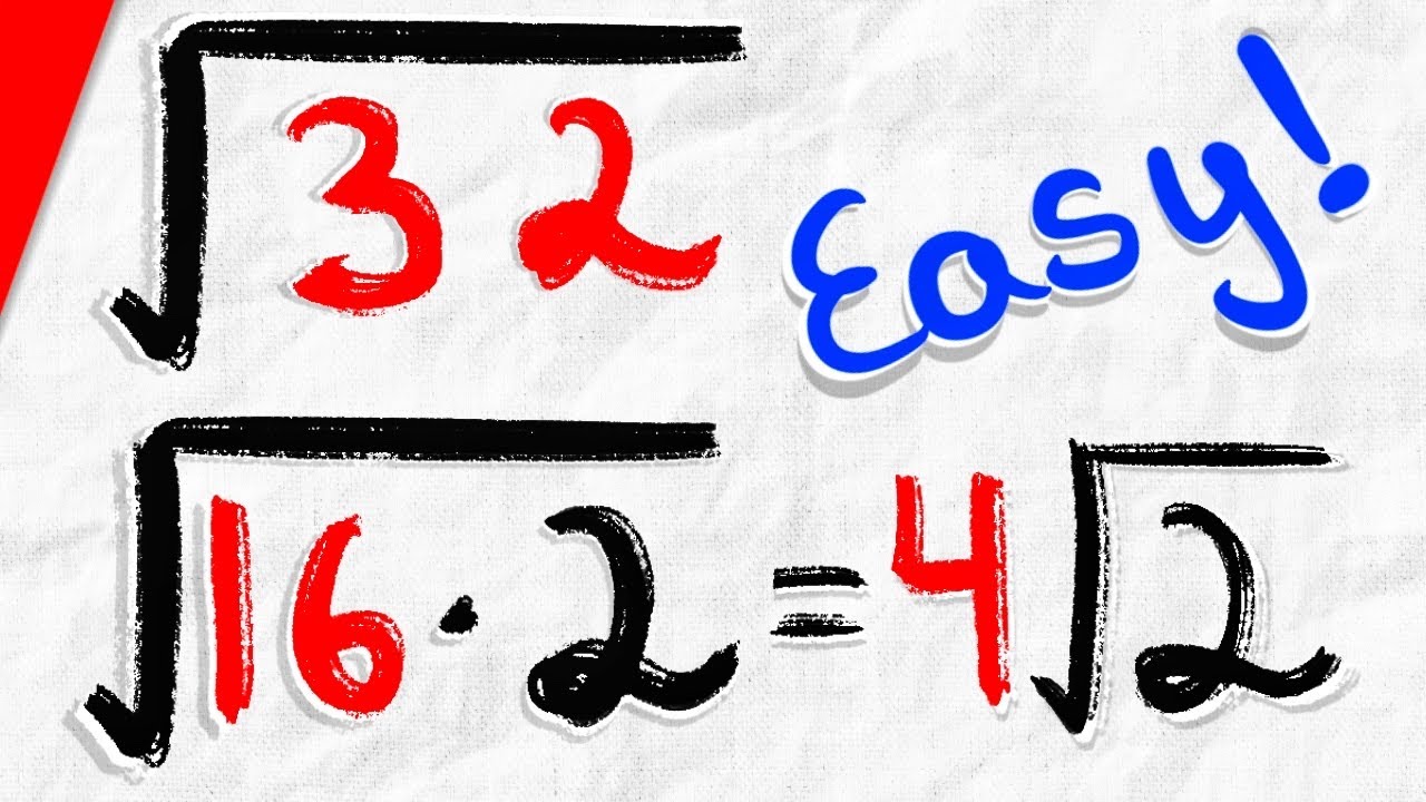 Simplifying Square Roots Quick and Easy! | Pre-Algebra Exercises