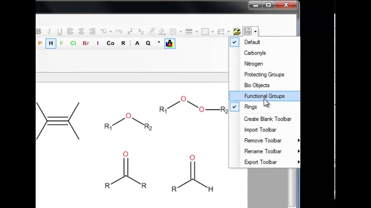 Accelrys Draw tools 3