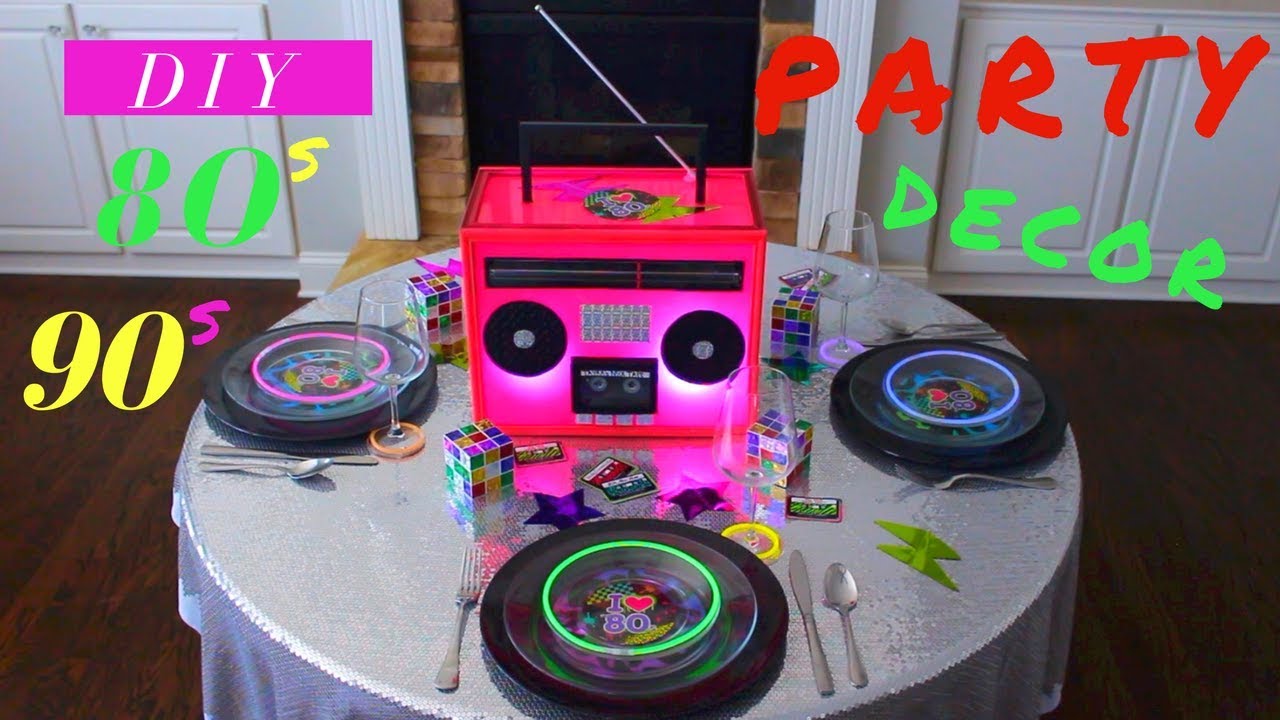 Build an Epic Retro Boombox Centerpiece for Your Party | 80s 90s Party Decor