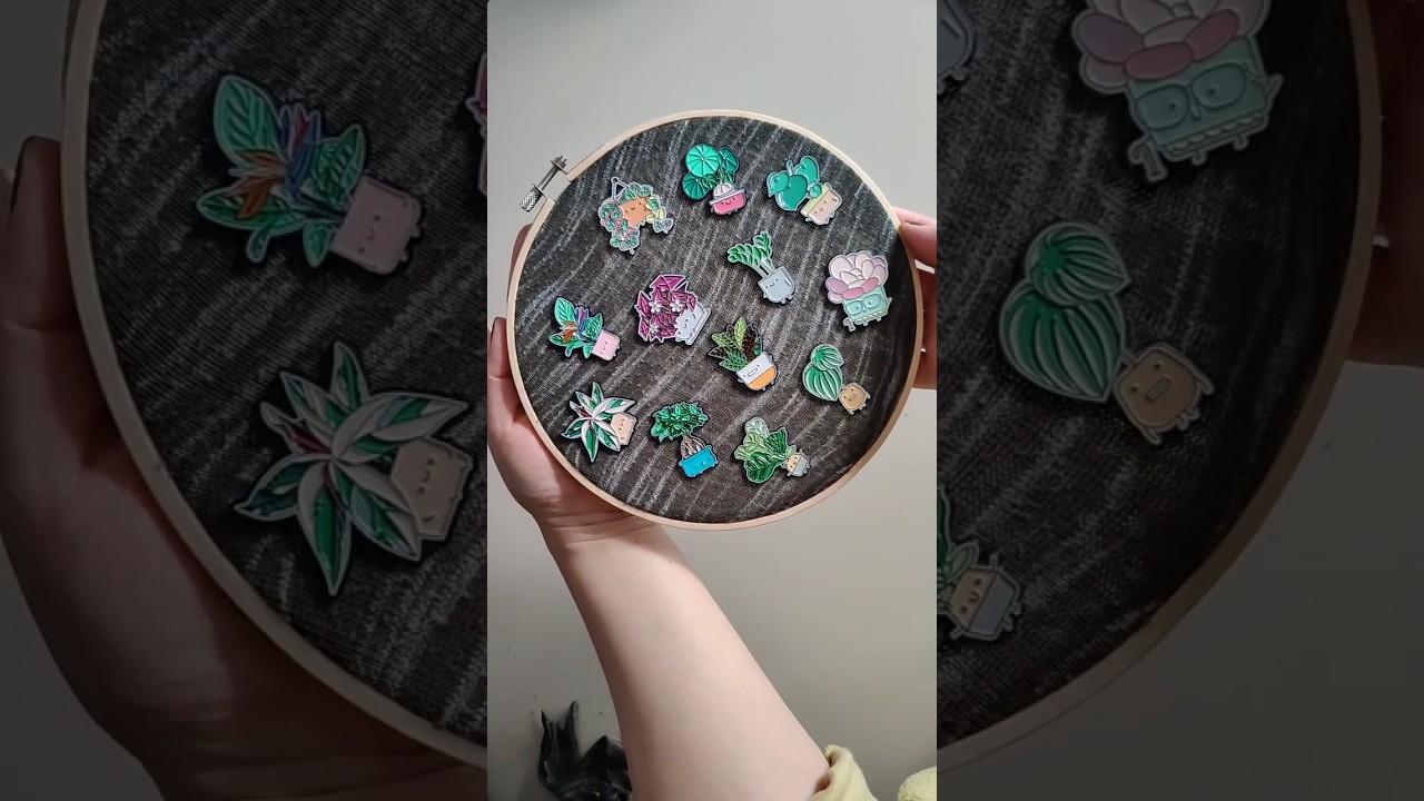 How to make a Pin Display #enamelpins #diy #walldecor #homediy #crafty #plants #houseplants