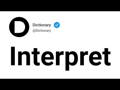 Interpret Meaning In English
