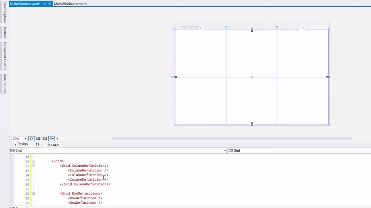 C# WPF andf GUI - Grid
