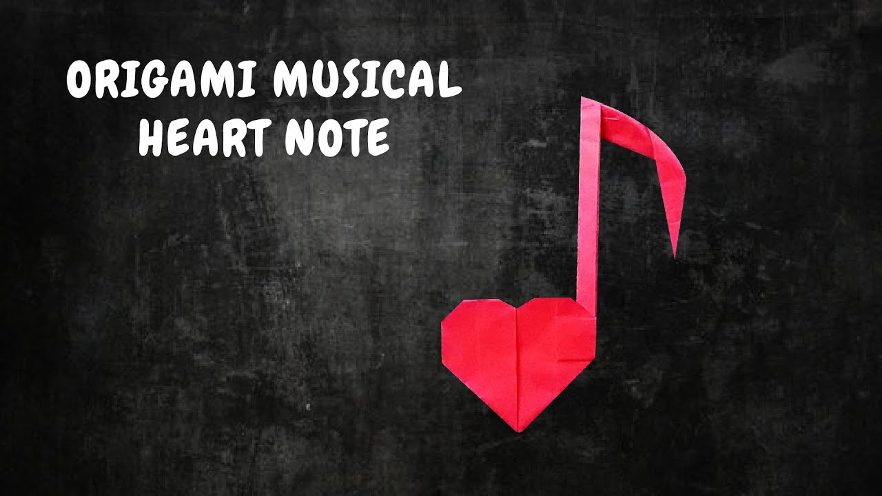How To Make Origami Musical Heart Note