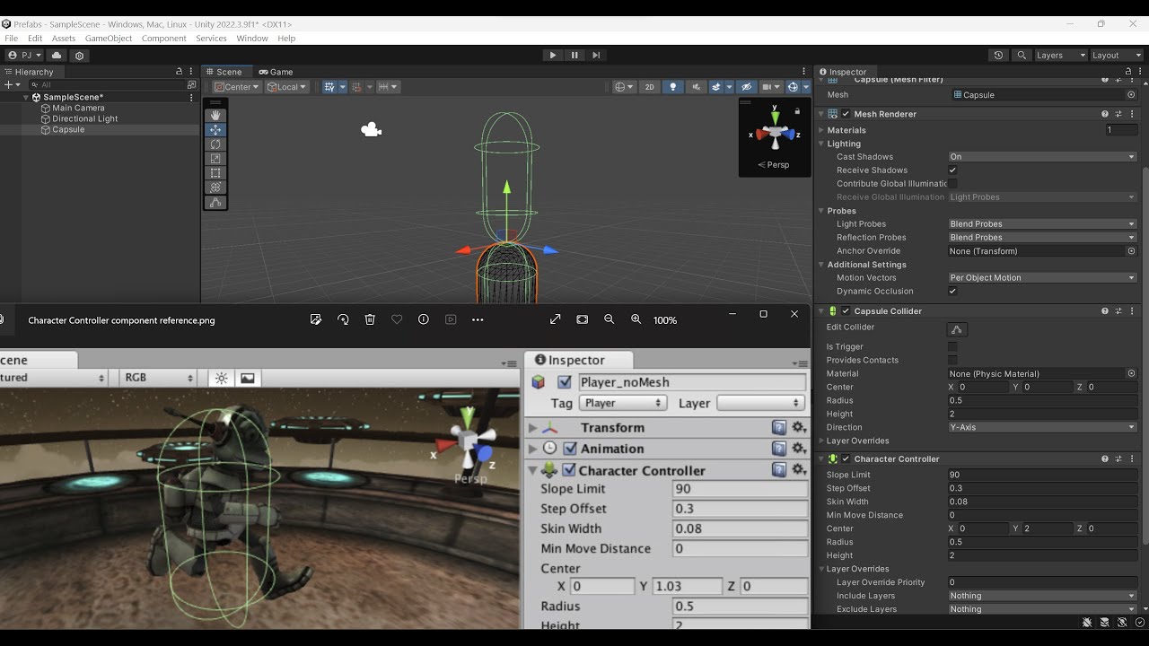Character Controller Component Reference: Physics - Unity’s Interface User Manual 2022.3 (LTS).
