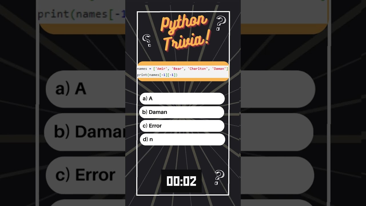 Python Trivia   List 11 #coding #python #techcommunity #shorts #trending #viral #datascience