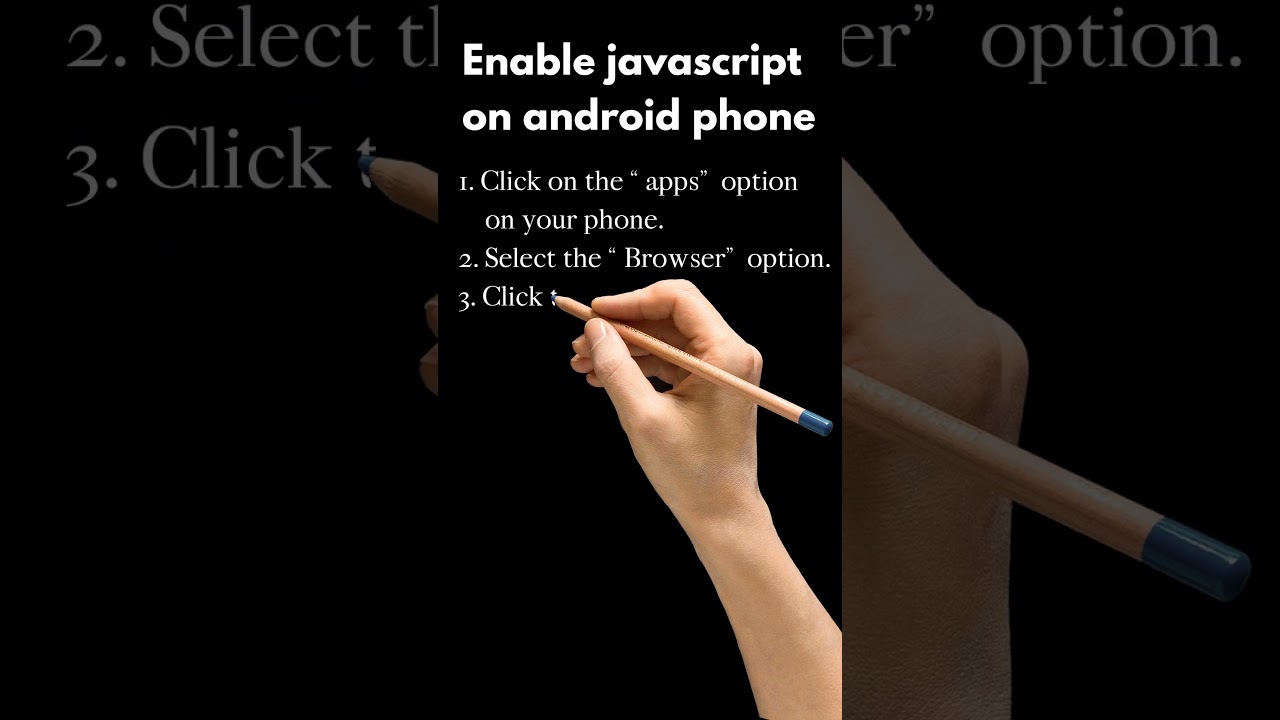 How To Enable JavaScript On Android #shorts