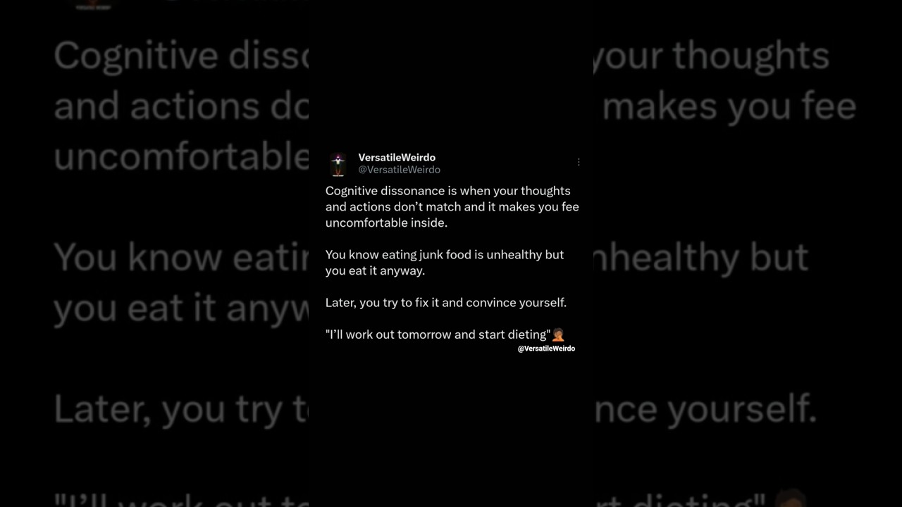 Cognitive Dissonance ✨ #quotes #psychology #shorts #short #shortvideo #motivation #shortsfeed