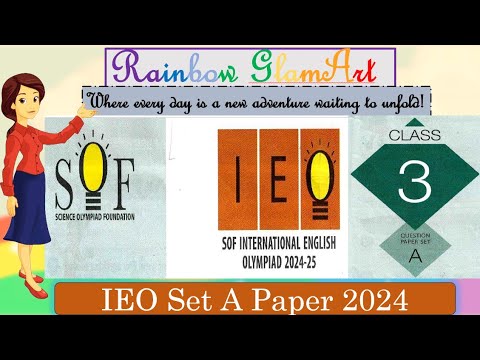 IEO 2024| Class 3 |EnglishOlympiad | SOF IEO |SET A #englisholympiad #ieo #sofieo #olympiad #class3