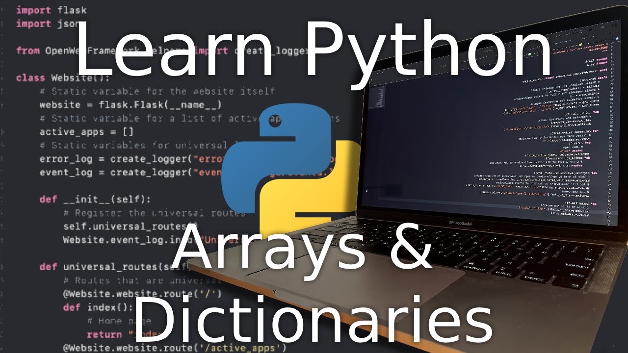 Python Tutorial for Beginners: How to Create and Access Arrays and Dictionaries