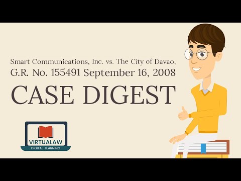Smart Communications, Inc vs The City of Davao, G R No 155491 September 16, 2008