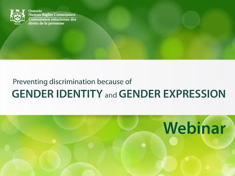 Preventing discrimination because of gender identity and gender expression