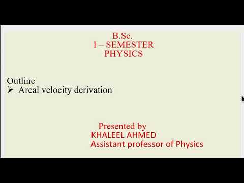 Areal velocity