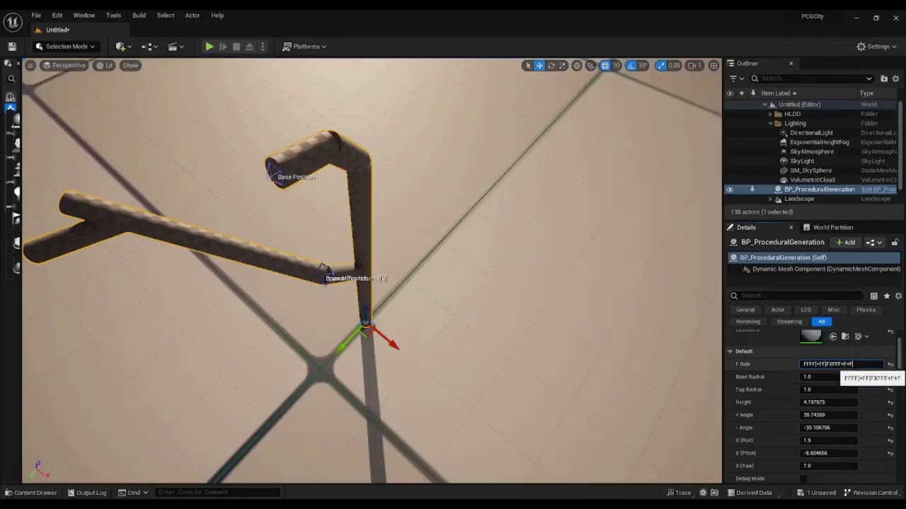 UE5 PCG L-System Tree Generator