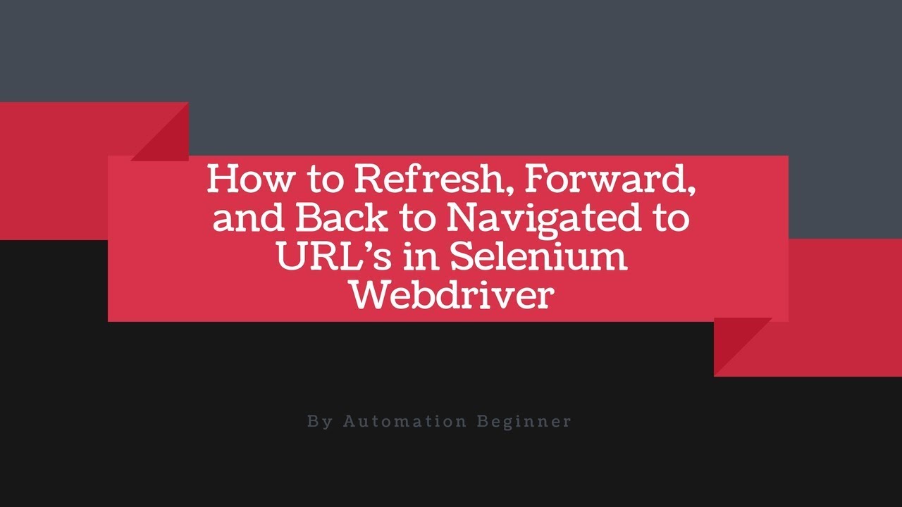 Navigate Forward Backward Refresh in Selenium Webdriver using python || Selenium Webdriver