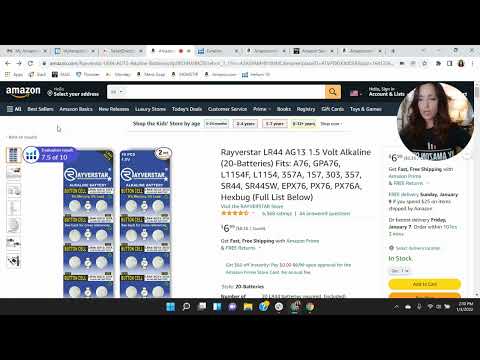 ASIN Review: RAYVERSTAR LR44 AG13 1.5 Volt Alkaline 20-Batteries - Amazon FBA